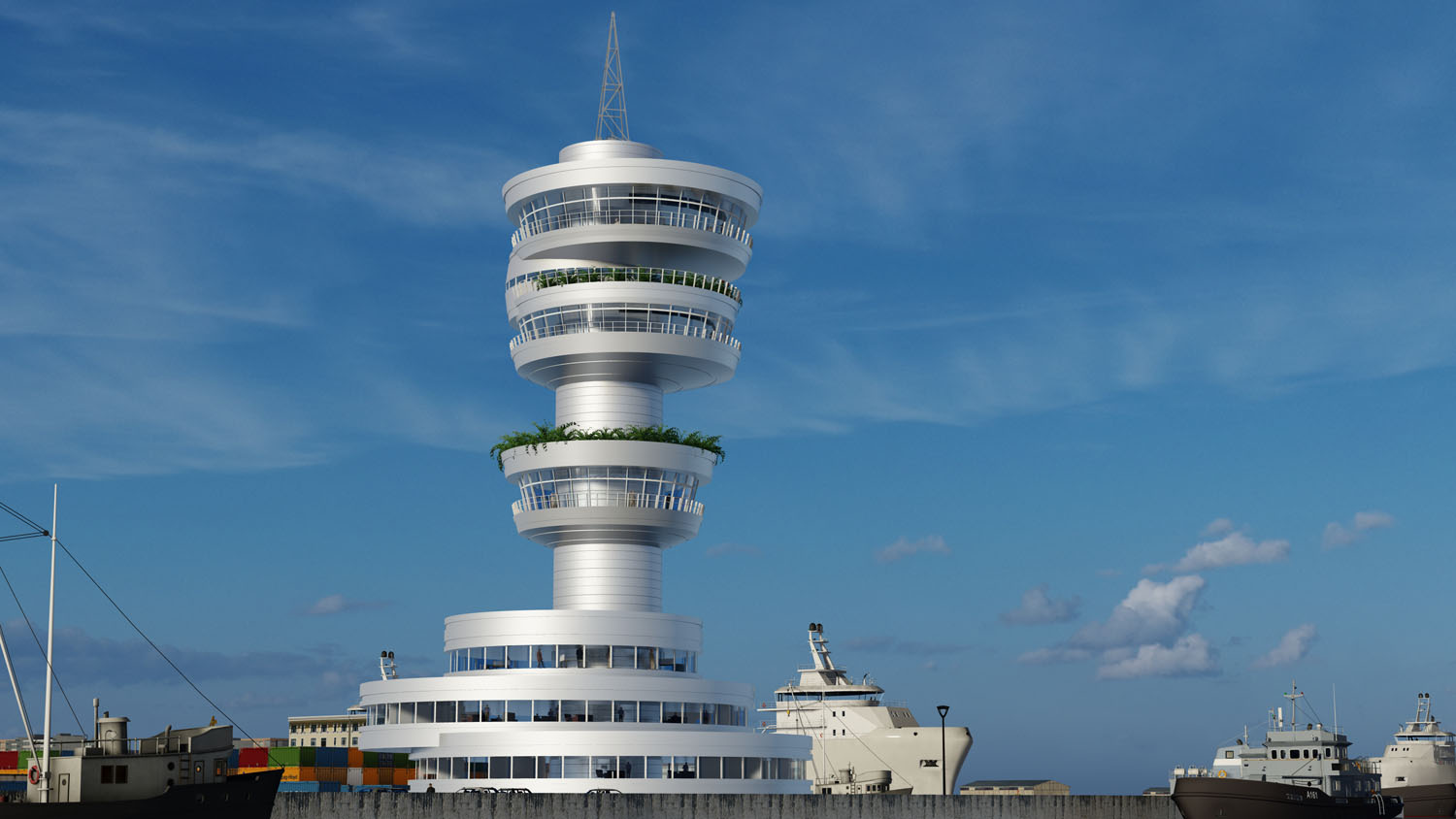 Kish Marine Control Tower Building - Naqshyad Consulting Engineers